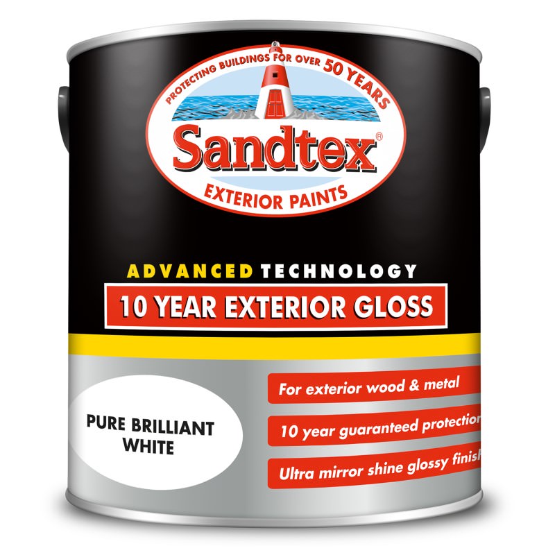 Sandtex 10 Year Exterior Gloss Wood & Metal Paint 2.5L White - Intu-DIY ...