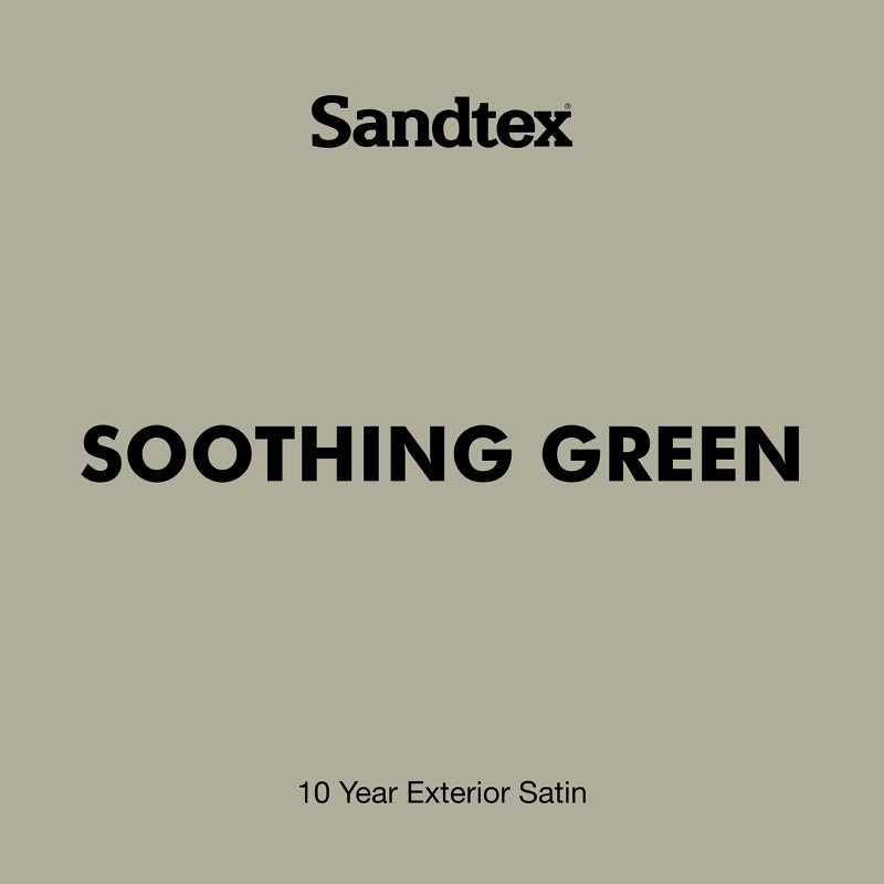 Sandtex 10 Year Exterior Satin Wood & Metal Paint 750ml Soothing Green ...
