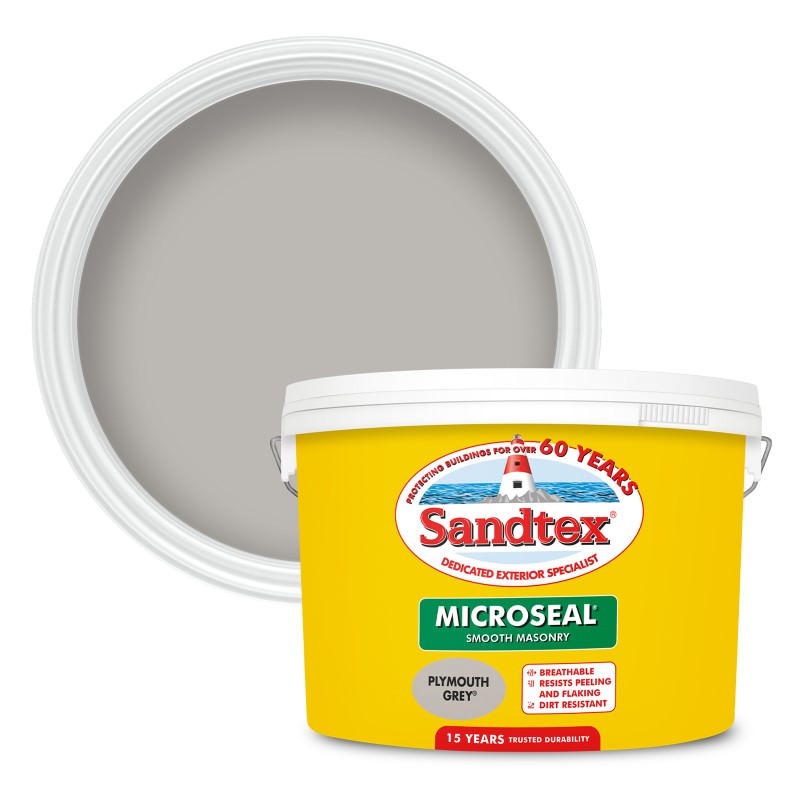 Sandtex 10L Ultra Smooth Masonry Paint Plymouth Grey - Intu-DIY ...